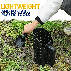 VIKOS Products Detector Accessories - Sand Scoop and Trowel for Detecting and Beachcombing - Made of Heavy-Duty Plastic - Lightweight and Portable Sand Scoop & Shovel for All Ages