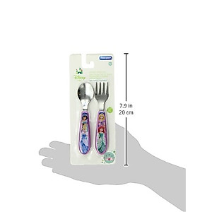 The First Years Disney Princess Easy Grasp Stainless Steel Spoon & Fork Flatware Set (Pack of 2)
