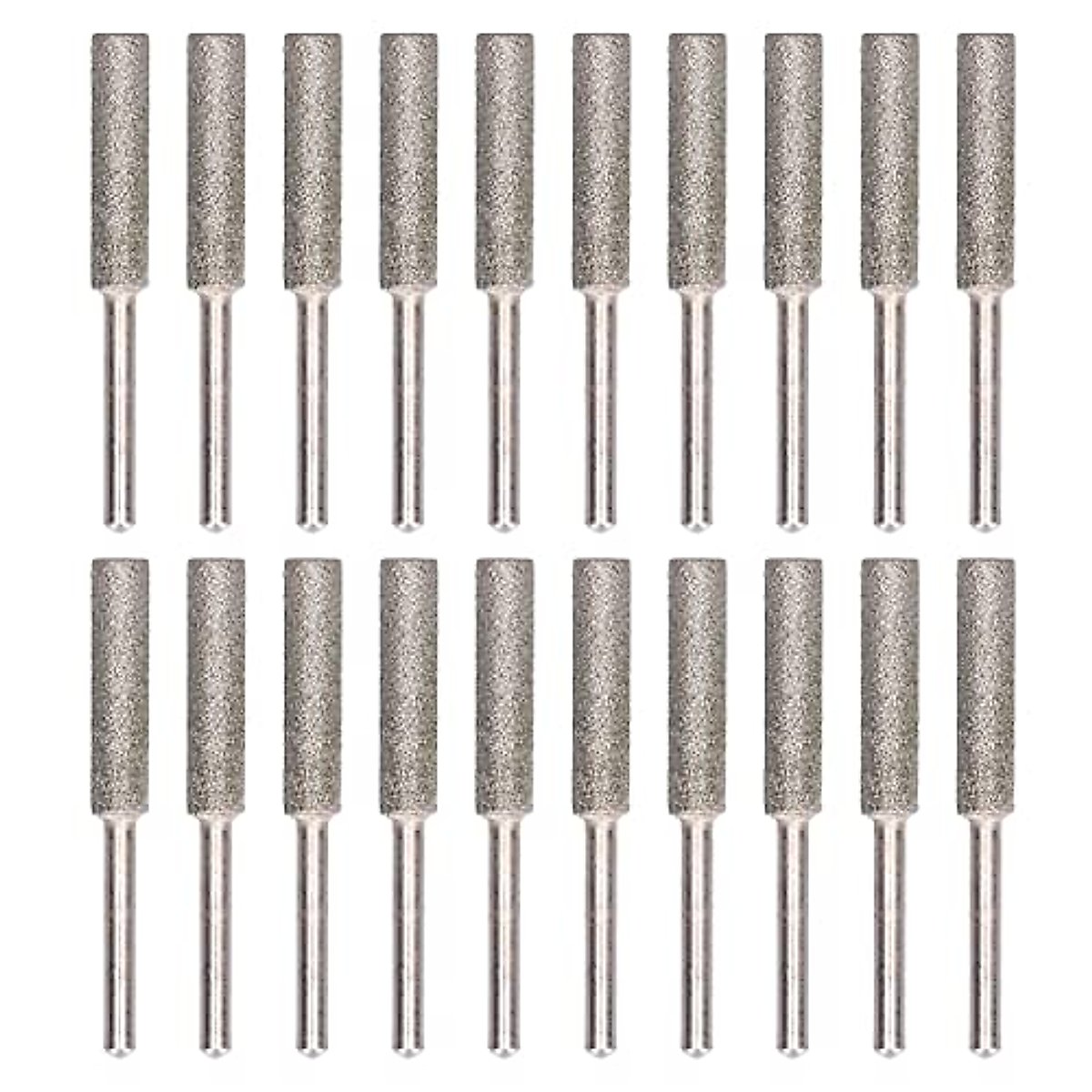 20Pcs Chainsaw Sharpener Kettingzaag Slijper,Valve Lapping Tool File Emery Chainsaw Sharpener Burr Electrical Chain Saw Sharpening Bits (5.5mm)