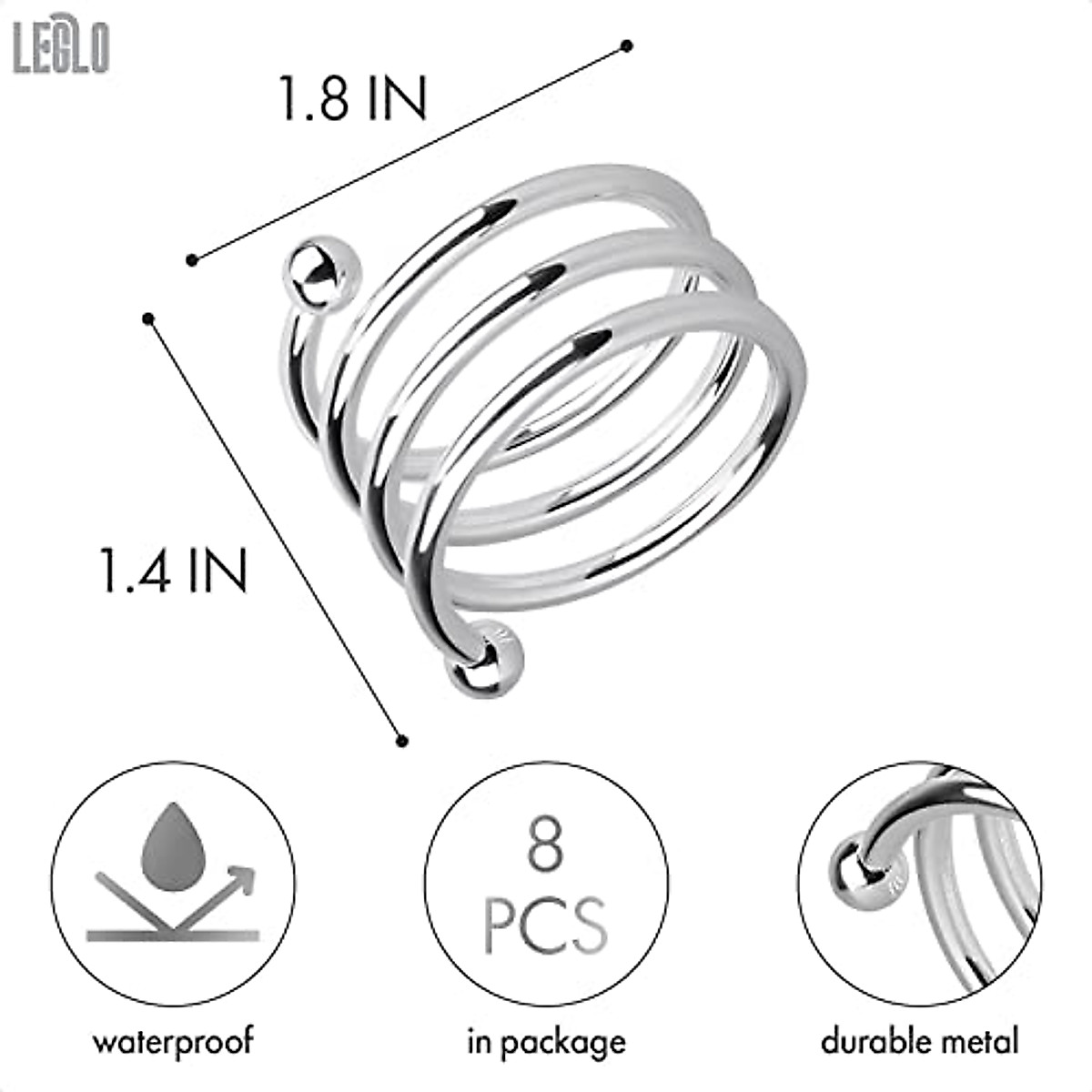 8Pcs Napkin Ring Kitchen Table Set - Silverware Napkin Rings for Table Setting Kitchen Table Thanksgiving Napkin Rings - Napkin Holder Kitchen Set Dining Table for Wedding Dinner Table Decor Simple