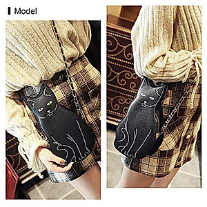 LUI SUI Womens Black Cat Purse Crossbody Bags Girls Bat Wing Spider Web Shoulder Bags Flamingo Animal Purse Chic Clutch Bags