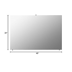 haa (48''x32'') Wall Mounted Frameless Activity Mirrors for Home Gym Large Full Body Use Tempered Glass with Safety Backing (1)