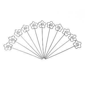 Honbay DIY Flower Shape Ring Loop Craft Wire Clip Table Card Note Photo Memo Holder Metal Clamp Clay Cake Decoration Accessories, 30 Piece