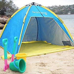 BANZ UV Protective Sun Shelter Beach Tent - Pop Up Beach Tent Sun Shelter for Family - Baby Beach Tent with UPF50+ Protection - Lightweight & Easy Setup Beach Sun Shelter for 2 Adults & 2 Kids