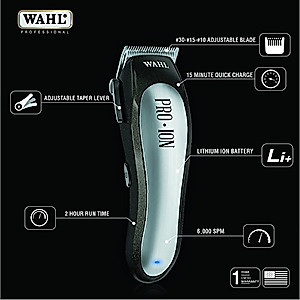 WAHL Professional Animal Pro Ion Equine Cordless Horse Clipper and Grooming Kit (#9705-100)