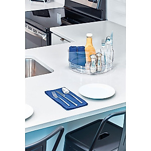 iDesign 71980 Crisp BPA-Free Plastic Rotating Tabletop Organizer, 11.54" x 11.54" x 4.66", Turntable