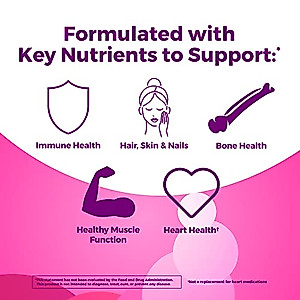 One A Day Multi+ Hair, Skin, & Nails Complete Multivitamin Tablet, A Boost of Support for Healthy Hair, Skin & Nails with Biotin and Vitamin A, C, Vitamin E & Zinc, 120 Count (4 Months Supply)