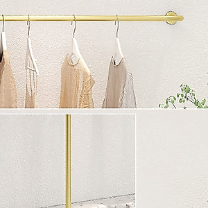 VejiA Clothing Rail,Heavy-Duty Commercial Grade Clothes Rail,Clothing Store Display Rack,Wall-Mounted Hanger Clothing Garment Stor