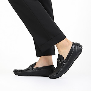 Bruno Marc Men's Black Driving Moccasins Penny Loafers Slip on Loafer Shoes Size 15 BM-Pepe-3
