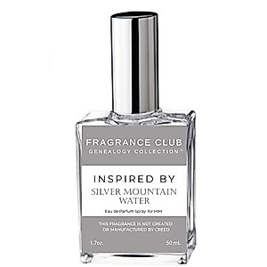Fragrance Club Genealogy Collection Inspired by Silver Mountain Water for Him, 1.7 oz. EDP, Mens fragrance with Bergamot, Sandalwood, Musk is comparable to Silver Mountain Water by Creed.