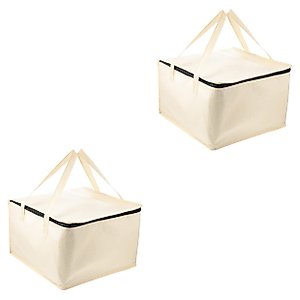 Luxshiny 2pcs Cake Insulation Bag Insulated Pizza Bag Insulated Grocery Insulated Casserole Bag Storage Bag Grocery Bag Food Bag Hot Portable Cloth Cooler Bag