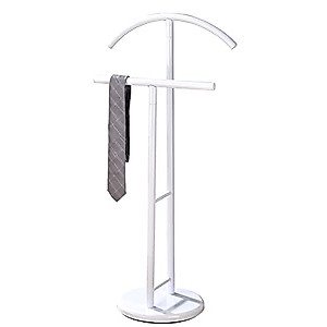 Kings Brand Furniture - Meadut Metal Suit Wardrobe Valet Stand, White
