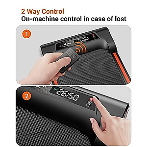 Walking Pad, GORPORE Under Desk Walking Treadmill for Home Office, Portable Mini Treadmill with Wider Running Belt and Remote Control