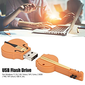 USB Flash Drive, Violin Shaped USB 2.0 Memory Stick Pen Drive Novelty Thumb Drive, Portable USB Drive Pendrive(32GB)