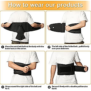 ABACKH Back Brace for Lower Back Pain - Lumbar Support Belt for Women & Men - Relief Back Pain,Lower Back Pain Relief for Herniated Disc, Sciatica, Scoliosis,Lower Back Belt 5XL(53"-65")