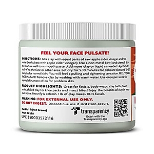 Aztec Secret– Indian Healing Clay 1 lb – Deep Pore Cleansing Facial & Body Mask – The Original 100% Natural Calcium Bentonite Clay – New Version 2