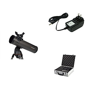 Celestron NexStar 130 SLT Computerized Telescope with 18778 AC Adapter (Black), Eyepiece and Filter Kit – 14 Piece Telescope Accessory Set