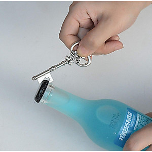 50 Pcs Silver Skeleton Key Beer Bottle Opener With 100 Pcs Thank You Card and 98 Feet Hemp Rope for Wedding Party Favors (50pcs Silver)