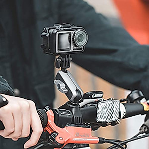 Bike Motorcycle Handlebar Mount with 1/4"-20 Thread Adapter, 0.87 to 1.38 inches or 0.27-0.63 inches, for Gopro 11/10/9/8/7/6/5/4, DJI OSMO Action 3, 2, Pocket 2, Insta360 ONE RS, R, ONE X3, X2
