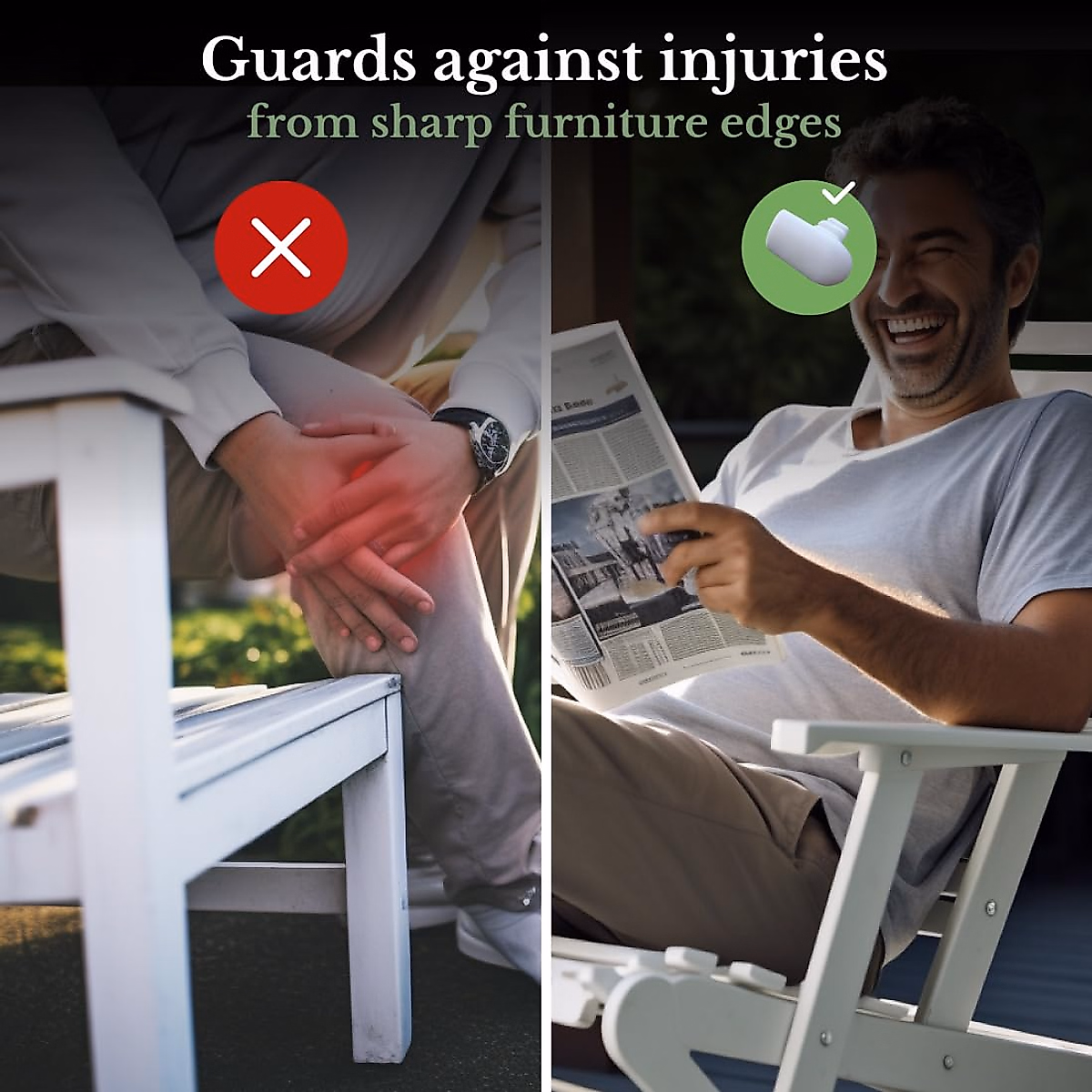 Sling Rail End Caps, Inserts, Fits Agio Brand Patio Furniture and Other Outdoor Furniture Brands, Half Oval, Pack of 16, White