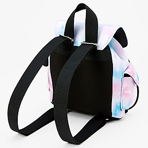 Claire's Mini Backpack Purse - Cute Backpack for Little Girls and Teens Tie Dye Mini Neoprene Backpack - Pink/Blue- Mini Backpack 6.5x3.5x7.5