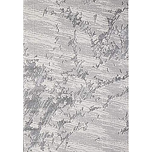 Abani Modern Grey Marble Pattern 7'9"x10'2" Turkish Area Rug Rugs Nova Collection - Stone Texture Design Eclectic Style Accent