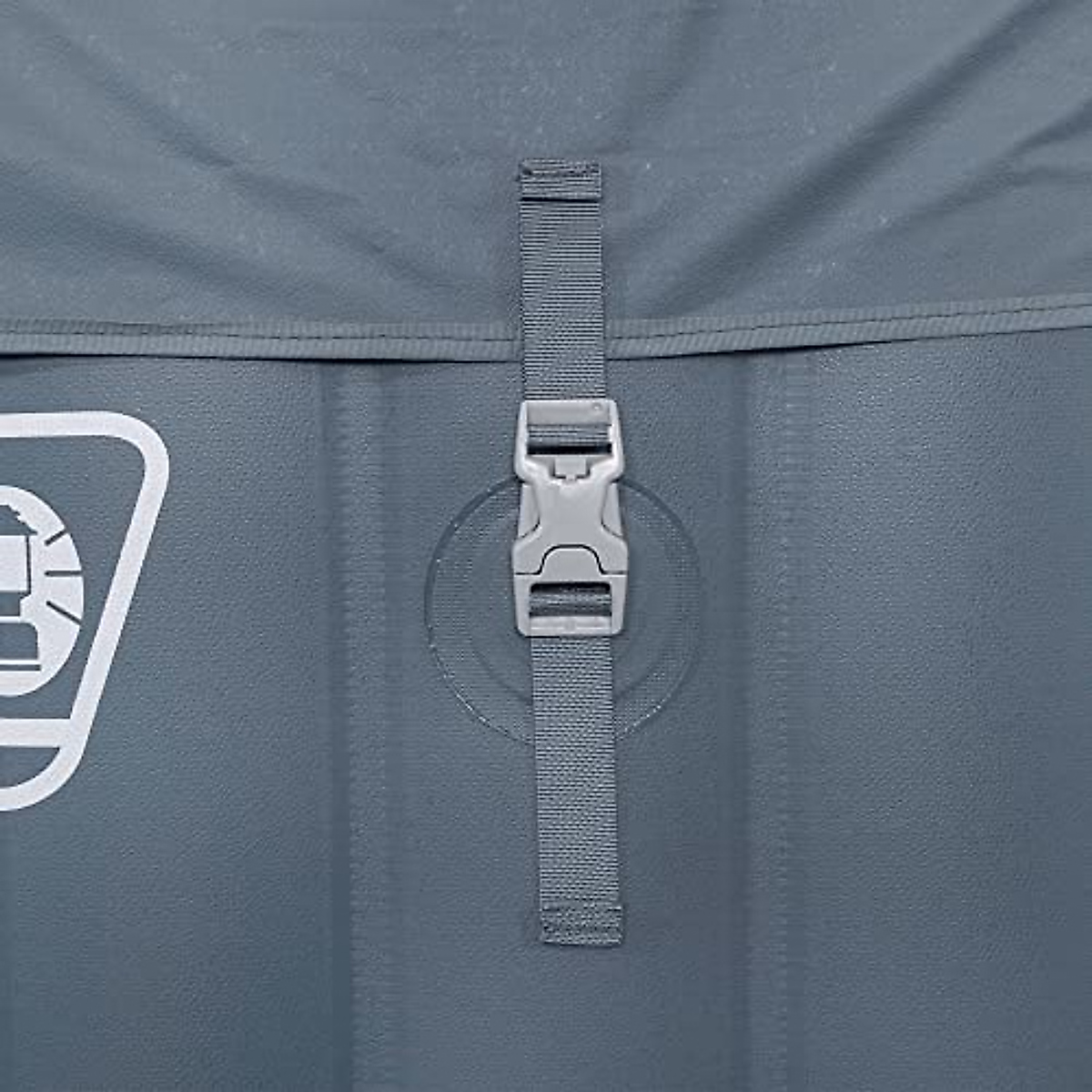 Coleman 15442-BW SaluSpa 4 Person Portable Inflatable Outdoor Square Hot Tub Spa with 114 Air Jets, Cover, Pump, and 2 Filter Cartridges, Gray