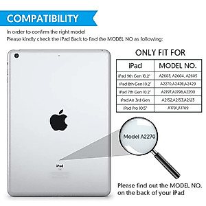 LAVO-TECH Wireless Bluetooth Keyboard Case 10.2" 10.5" with Touchpad for iPad 9th 8th 7th Gen, iPad Air 3rd, iPad Pro 10.5", Smart Wireless Keyboard Case 360° Full Protection Cover