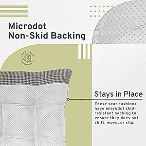 Arlee Non-Skid Chair pad, 2 Count (Pack of 1), Charcoal