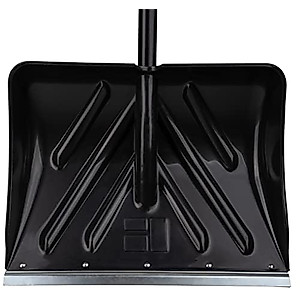 Hooyman Snow Shovel with Heavy Duty Construction, Ergonomic No-Slip H-Grip Handles, Galvanized Steel Blade, Reinforced Head, and Fiberglass Core for Shoveling, Clearing Snow, and Outdoors