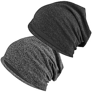 EINSKEY Cotton Slouchy Beanie Hat for Men/Women, Lightweight Oversize Large Thin Skull Cap Chemo Cap Night Sleeping Cap