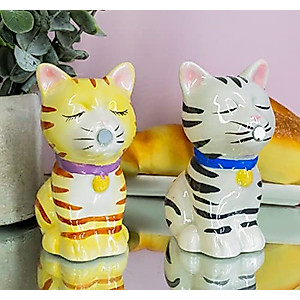 "Home Décor Accents" Kissing Orange And Gray Striped Tabby Cats Salt And Pepper Shakers Set - Home Accents 33-kl1-500