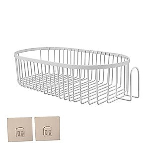 Alipis 1pc Storage Rack Hanging Shelves for Wall Towel Rack with Shelf Wall Mounted Shelves Wall Storage Rack Multi-Function Storage Shelf Punch-Free Kitchen Rack Bathroom Storage Rack