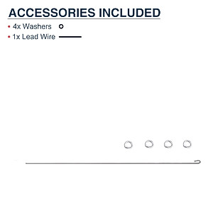 Tent Pole Shock Cord 1/8 inch 60ft, Elastic Bungee Cord, Replacement Shock Cord for Tent Poles, Tent Pole Repair Kit, Elastic Cord with Lead Wire and Washers Red