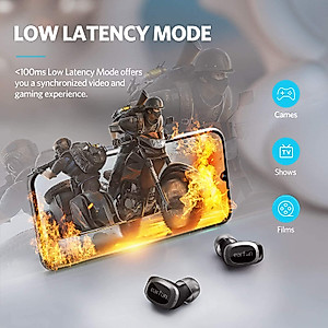 EarFun Wireless Earbuds Active Noise Cancelling Free Pro Bluetooth 5.2 Earbuds, in-Ear Headphones with 4 Mics, Clear Sound Deep Bass Earphones, Lightweight Fit, Low Latency, IPX5 Waterproof, 32Hrs