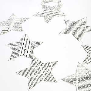 Star Paper Banner- Rural Nostalgic Star Garland, Baby's 1st Birthday Party Bunting, Winter Retro Theme Decoration For Boy Girl, Photo Background Wall Decor Favors