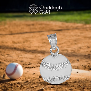Baseball/Softball Sterling Silver Sports Charm Pendant