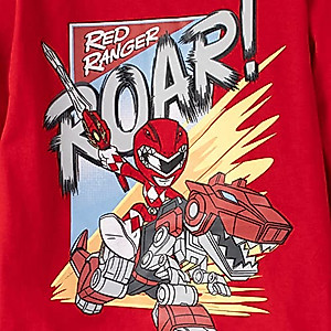 Power Rangers Red Ranger Zach Blue Ranger Toddler Boys 3 Pack T-Shirts Red/Blue/Gray 5T