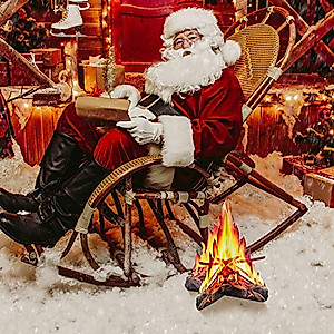 3 Sets 12 Inch Tall Artificial Fire Fake Flame Paper 3D Decorative Cardboard Campfire Centerpiece Flame Torch for Campfire Party Decorations