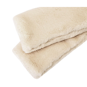 Lilax Girls Cozy Faux Fur Long Sleeve Crew Neck Dress Coat (Beige,7)