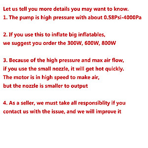 BOMPOW Electric Air Pump for Inflatables Air Mattress Pump Air Bed Pool Toy Raft Boat Quick Electric Pool Float Pump Black (AC Pump(130W))