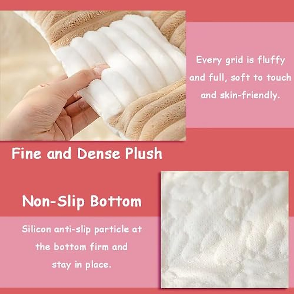 Funnyfuzzy Cream-Coloured Large Plaid Square Pet Mat Bed Couch Cover, Funny Fuzzy Couch Cover, Dog Blankets For Large Dogs, Waterproof Blanket Dog Bed Cover Pet Blanket, For Most Cats Dogs,Pets ( Colo