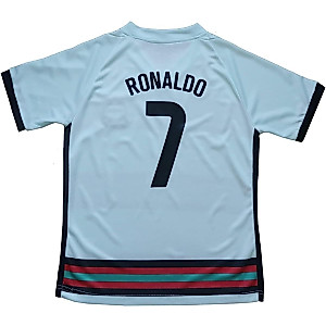 FPF #7 Ronaldo Kids Football Soccer Jersey/Shorts/Socks Kit Youth Sizes (Ronaldo Green, 24 (6-7 Years))