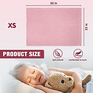 Baby Blanket Flannel, Cozy Throw Blankets for Newborn Infant and Toddler, Super Soft and Warm Receiving Baby Blanket for Crib Stroller (Pink 25 * 32")