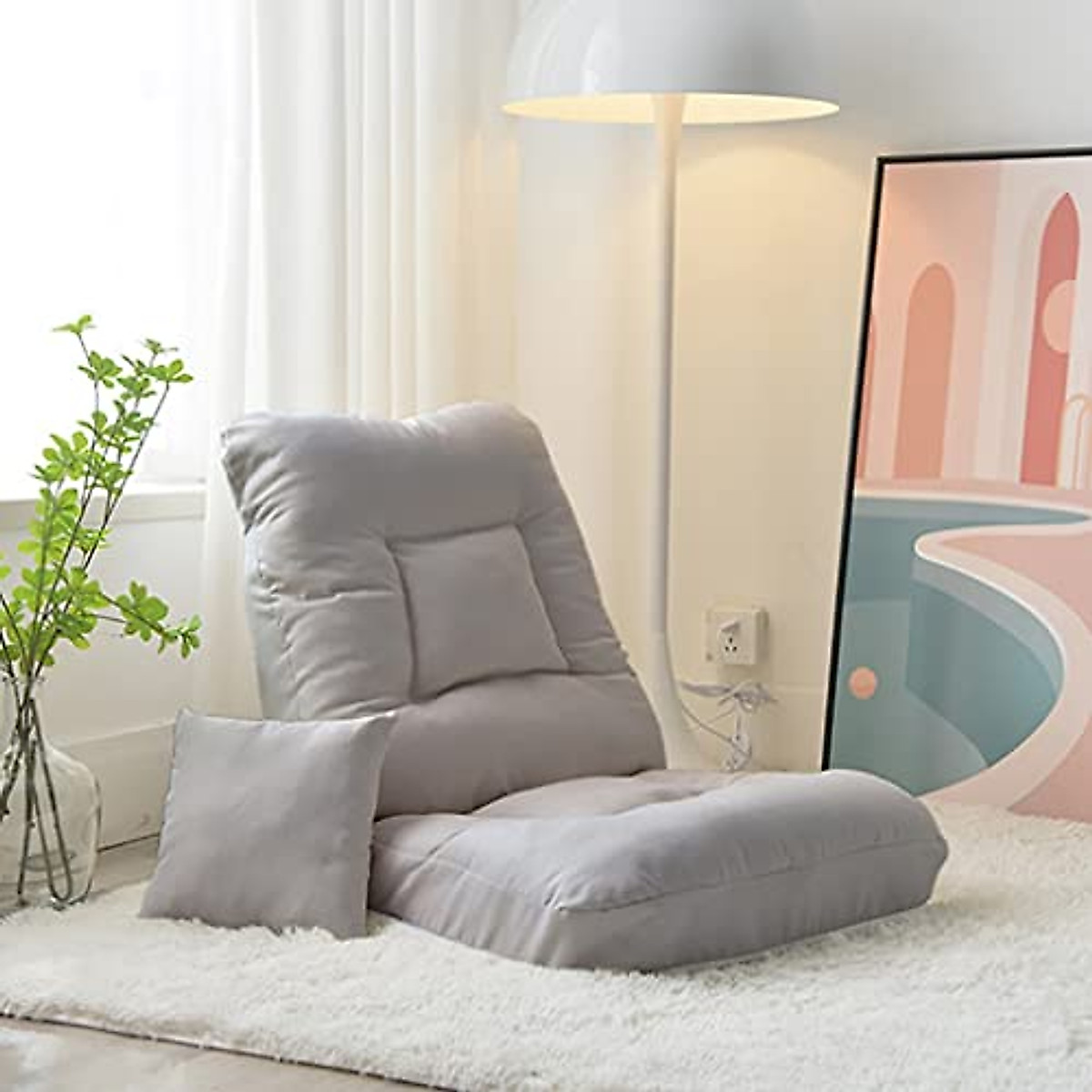 NAHDU Foldable Sofa can Accommodate Backrest Floor Tatami Balcony Chairs (Color : E, Size : As Shown)