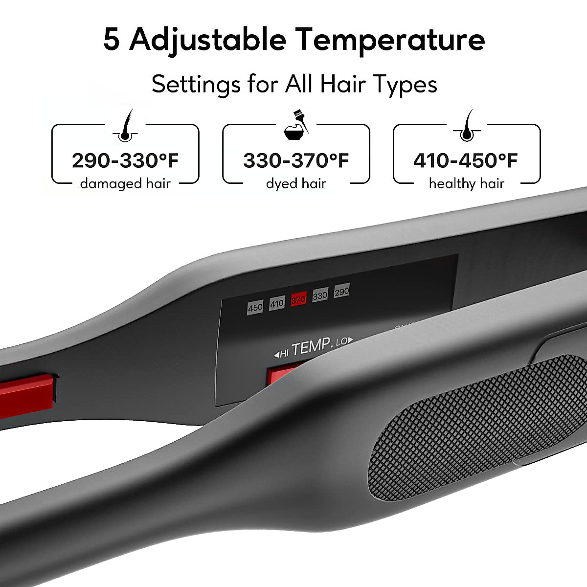 Mini Flat Iron, EGOERA Pro 2 in 1 Pencil Hair Straightener and Curler for Women Short Hair and Men Beard