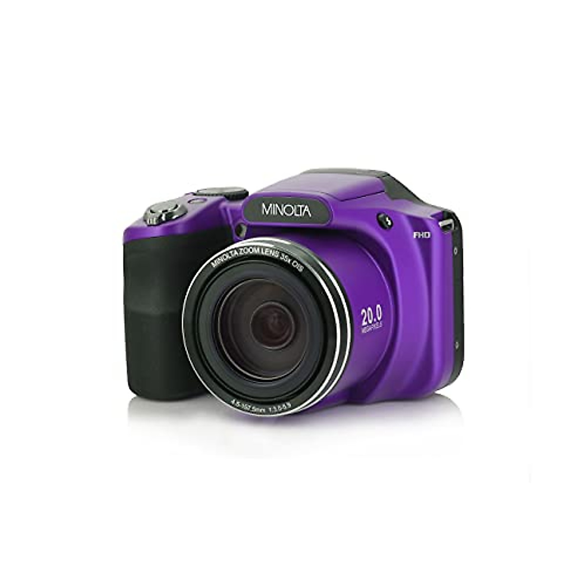 Minolta 20 Mega Pixels Wifi Digital Camera with 35x Optical Zoom & 1080p HD Video Optical with 3-Inch LCD, 4.8 x 3.4 x 3.2, Purple (MN35Z-P)
