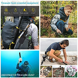 Fully Waterproof Pinpoint Metal Detector Pinpointer 360° Search Pinpointing Finder Probe Treasure Hunting Tool Accessories for Adults and Kids (Three Mode) 2023 Hs08-Black