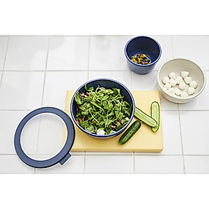 Rosti Mepal Cirqula Multi Food Storage and Serving Bowl with Lid, Tall Bowl-17oz, White