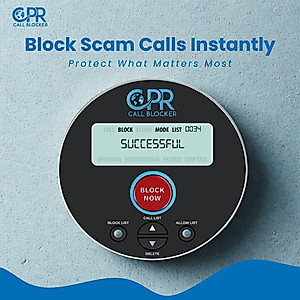 CPR V10000 - Landline Phone Call Blocker with Dual Mode Protection. Pre-Loaded with 10,000 Known Robocall Scam Numbers - Block a Further 2,000 Numbers at a Touch of a Button